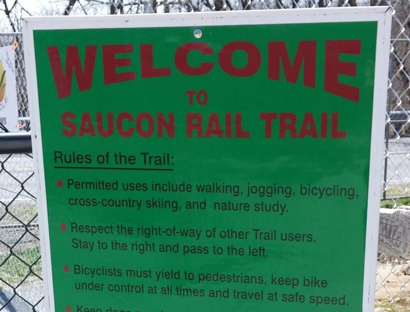 Rail Trail Sign Vandalized – Saucon Source